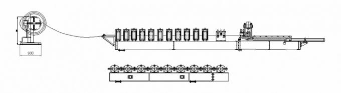 Warehouse Storage Racks Upright Teardrop Frames Roll Forming Machine