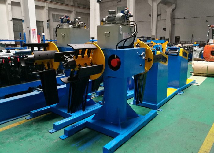 High Speed Roll Forming Machine Parts , Double Head Decoiler With Seven ...